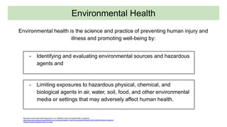 Introduction of Environmental Health-Safirina Aulia Rahmi-Angkatan 1 | PPTX