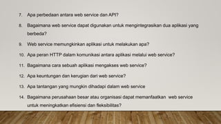 Web Service dan service oriented architecture | PPTX