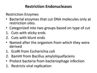 1. Study of cloning vectors, restriction endonucleases and DNA ligase.pptx