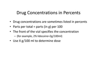 1. Drug Dose calculation.pdf for veterinary | PDF