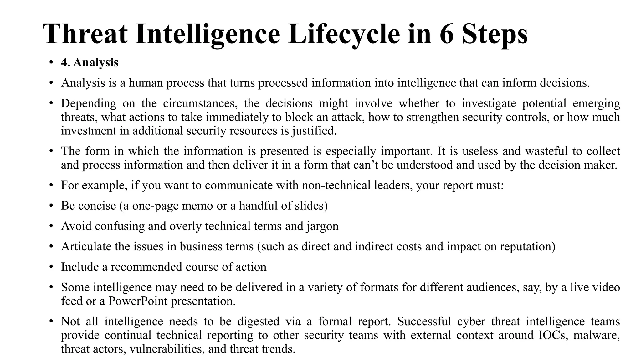 Threat intelligence life cycle steps by steps | PPTX | IT and Internet Support | Internet
