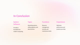Inroduction System Software -features Types | PPT