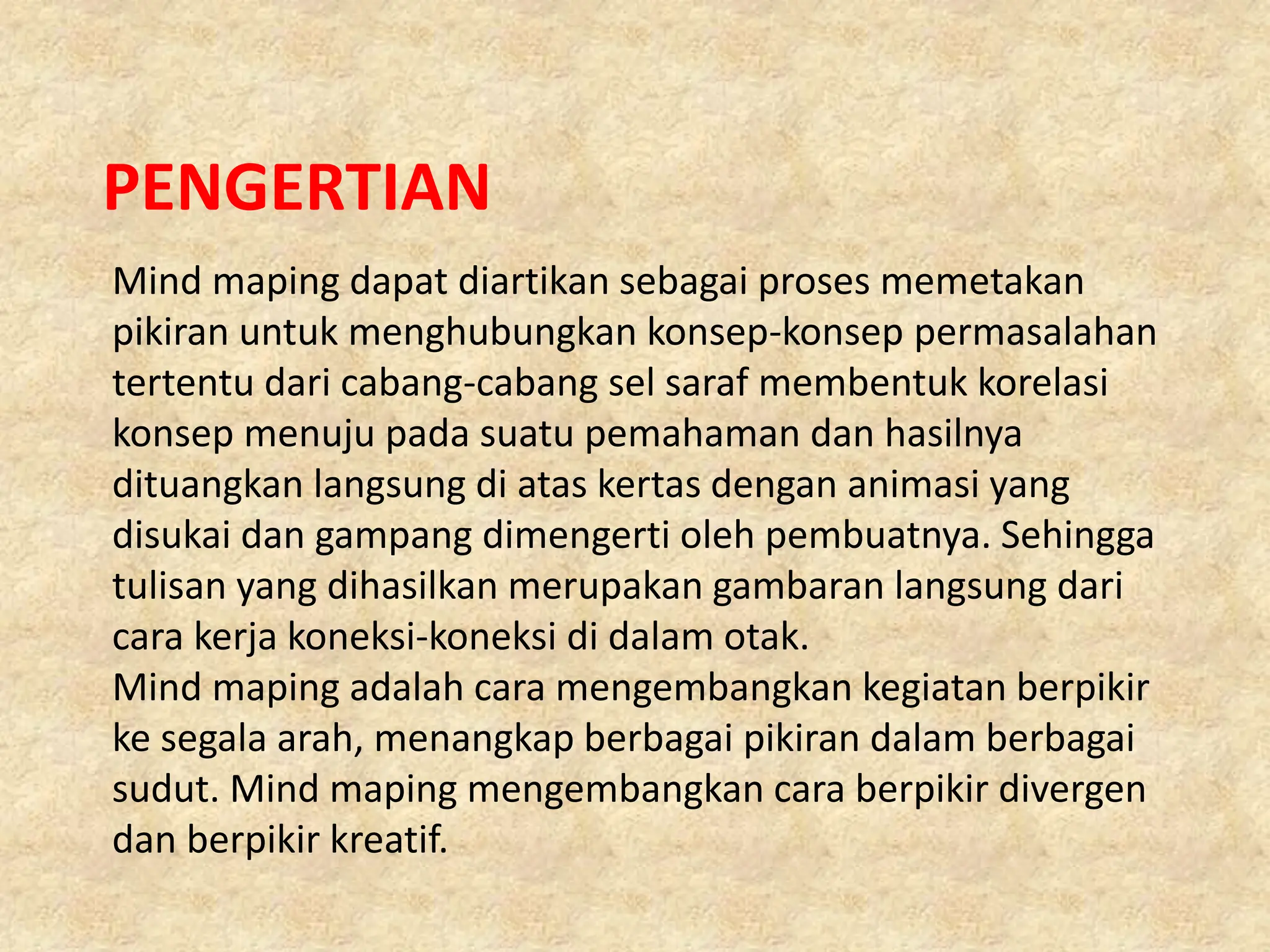 1. Peta Pikiran (Mind Mapping) materi BK | PPTX