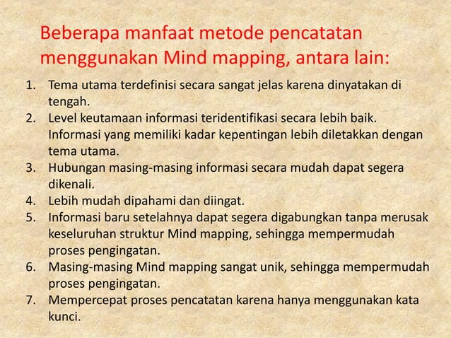 1. Peta Pikiran (Mind Mapping) materi BK | PPTX