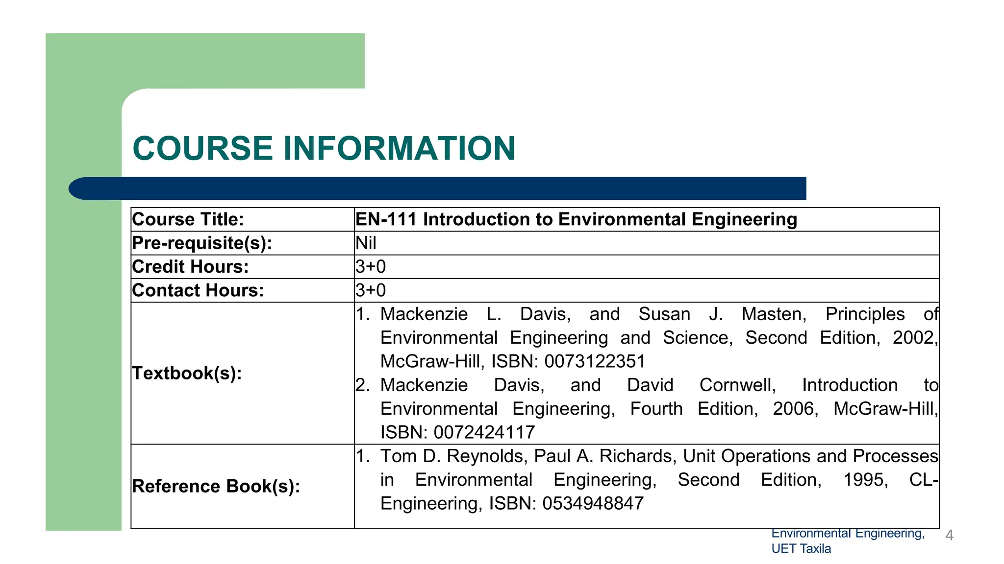 Introduction To environmental Engineerin g | PDF