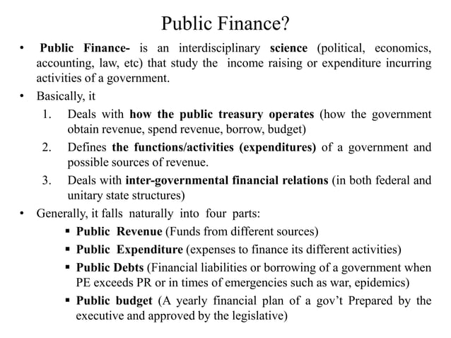 Introduction to Public Finance and Taxation.pptx | Business Accounting ...