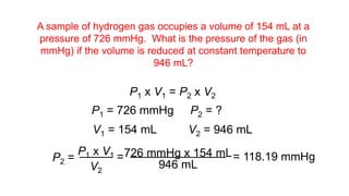 GAS LAWS AND GENERAL GAS EQUATION (CHARLES, BOYLES AND AVOGADRO) | PPTX
