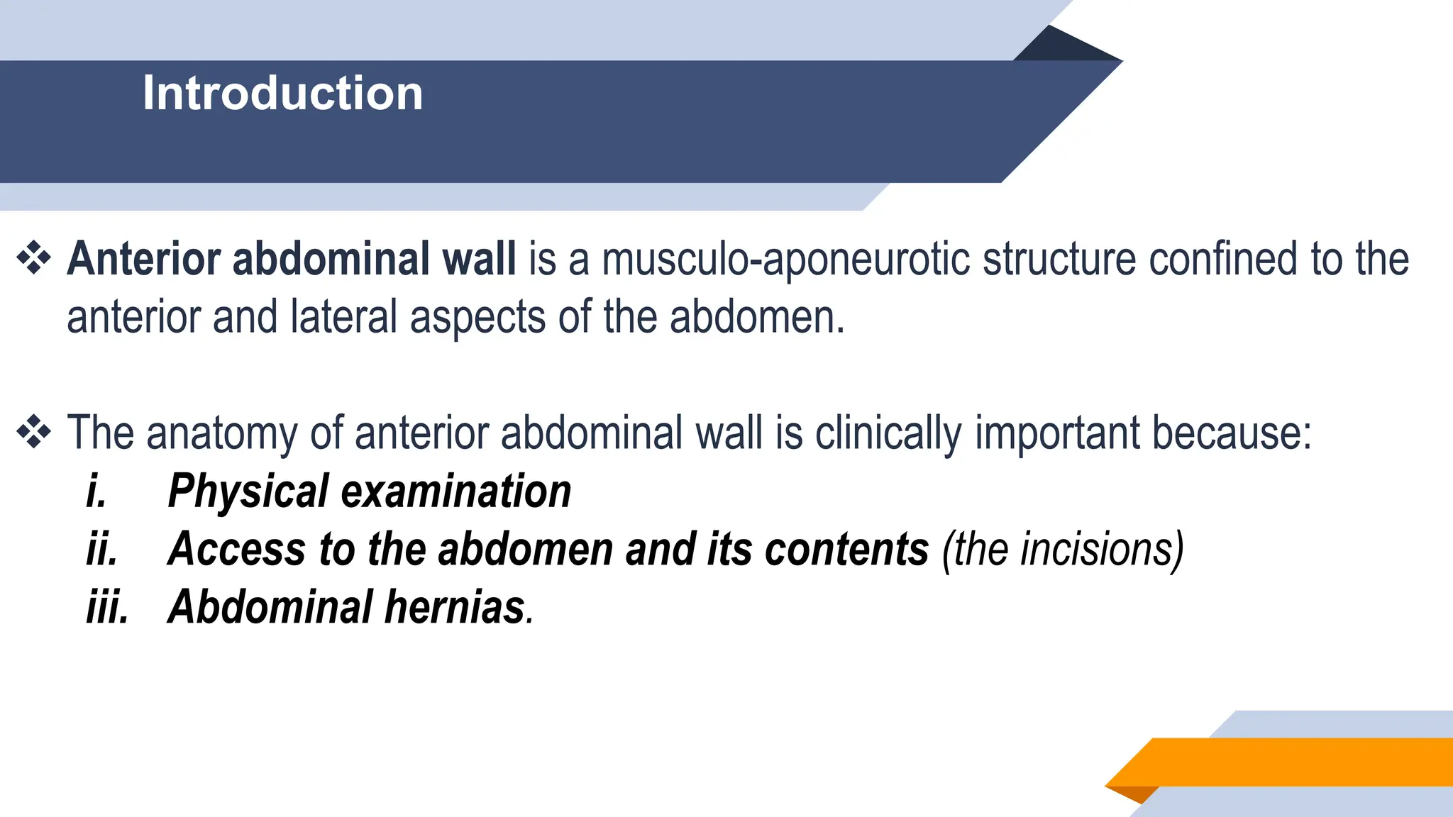 1. Anterior abdominal Wall clear description | PPT