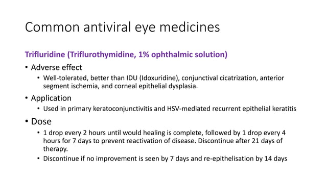 Ocular anti-infective agents: Antibiotics, Antivirals and antifungals ...