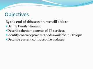1. Introduction to Family planning method | PPT