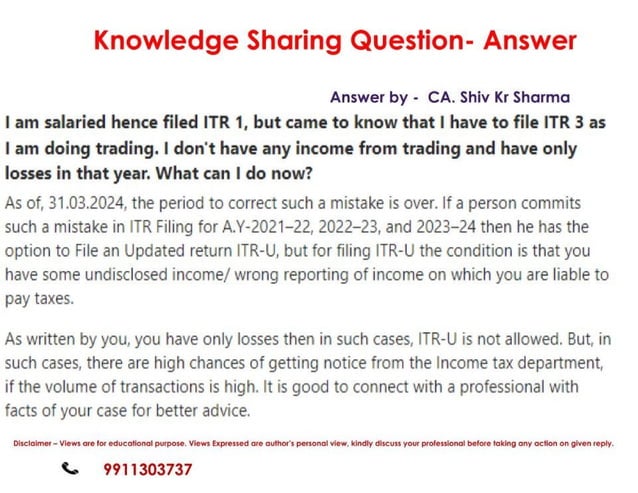 Knowledge Sharing Question Answer on Income Tax | PDF | Personal Taxes ...