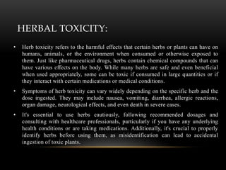Herbal Remedies : Toxicity and Regulations. | PPTX