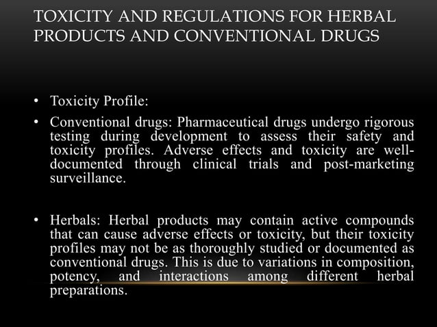 Herbal Remedies : Toxicity and Regulations. | PPTX | Herbs and ...