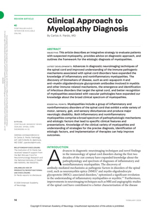 1. Clinical Approach to Myelopathy Diagnosis.pdf