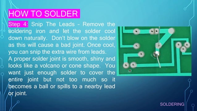 DIFFERENT STEPS IN DOING SOLDERING TECHNIQUE | PPTX