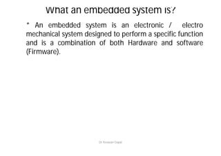 Embedded System Introduction and Basics | PDF