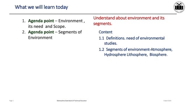 1.ENVIRONMENT first chapter ppt of msbte | PPTX | Environmental ...