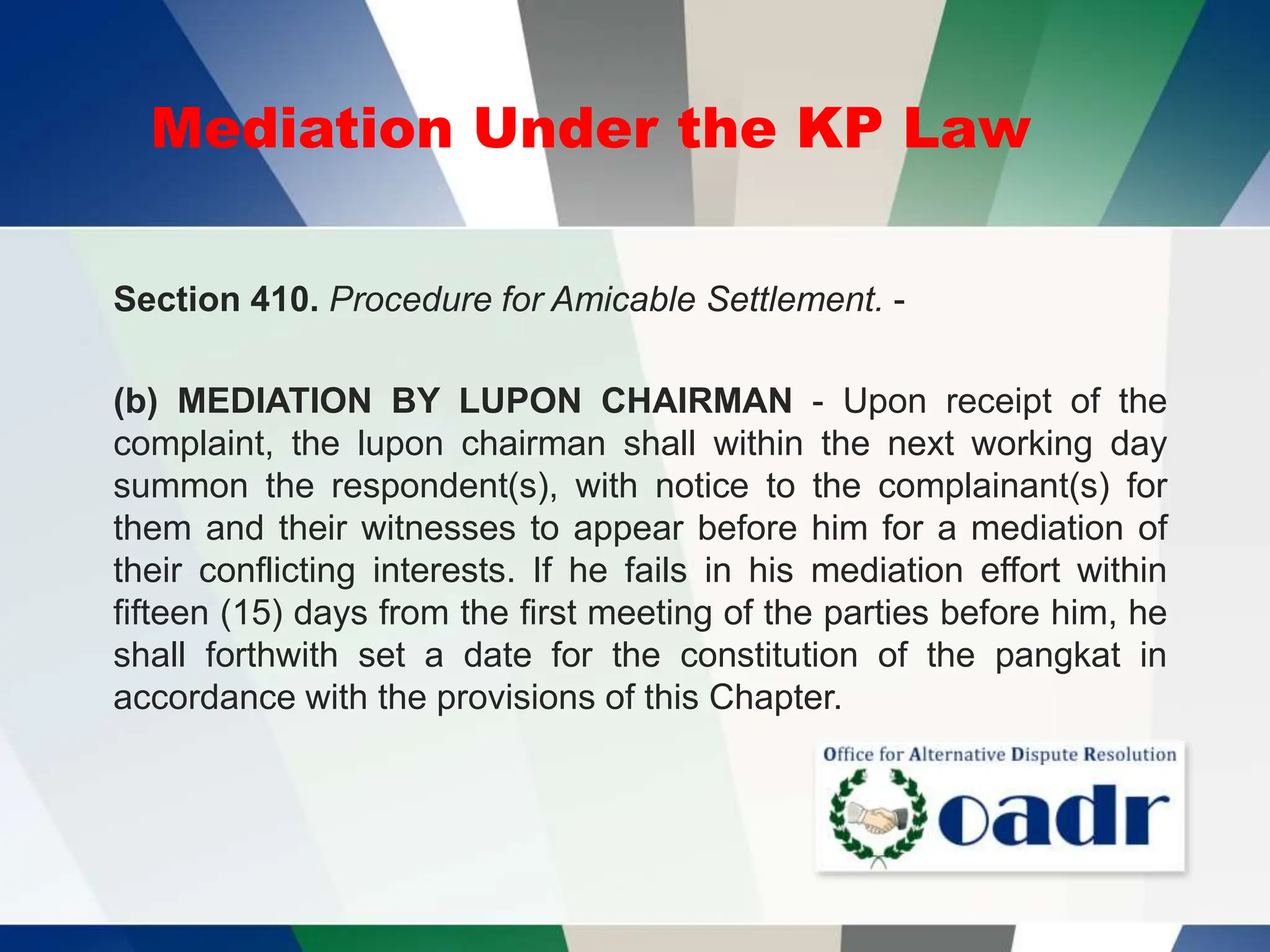 Alternative Dispute Resolutions and Effective Communication | PPT