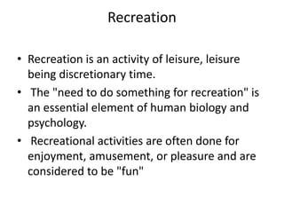 Recreational Activity – Physiological Indicators Monitoring During ...