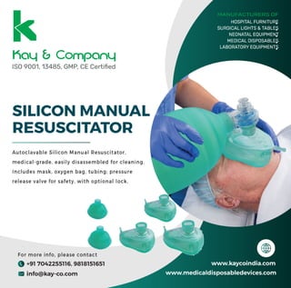 SILICON MANUAL RESUSCITATOR KAY & COMPANY | PDF