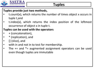 1.10 Tuples_sets_usage_applications_advantages.pptx | Programming ...