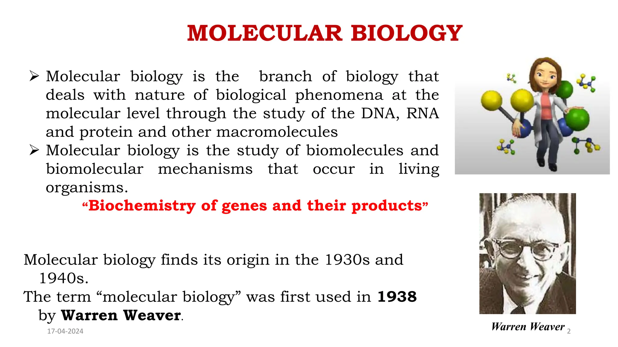 1. Introduction to Molecular Biology.pptx