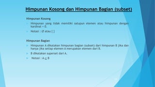 Sistem Bilangan dan Himpunan. Bilangan,adalah suatu konsep dalam ilmu ...