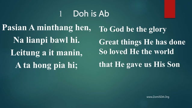 ZBC 1. PASIAN A MINTHANG HEN (To God be the Glory).pptx | Christianity ...