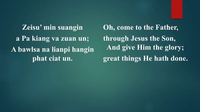 ZBC 1. PASIAN A MINTHANG HEN (To God be the Glory).pptx | Christianity ...