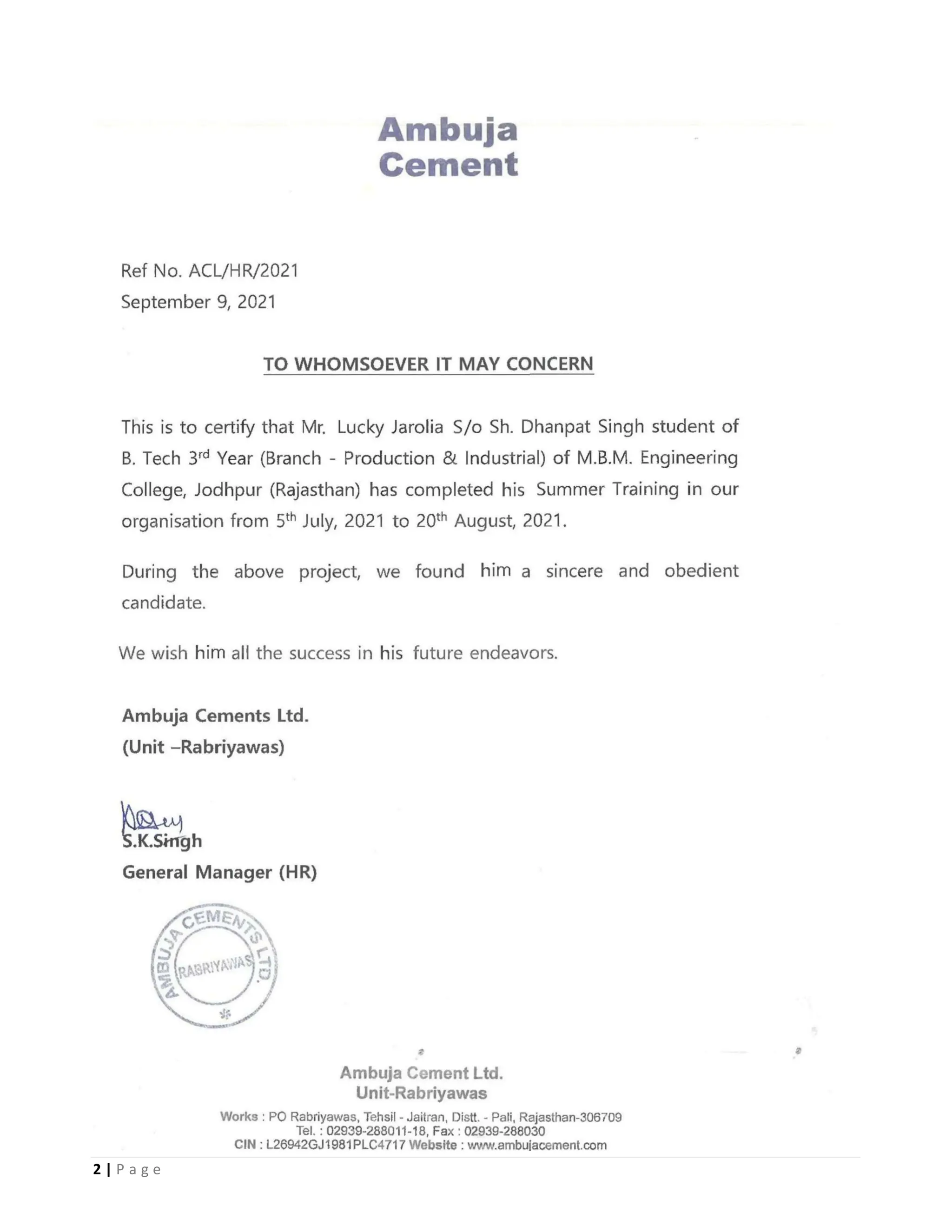 Internship Report On Mechanical Engineering Pdf