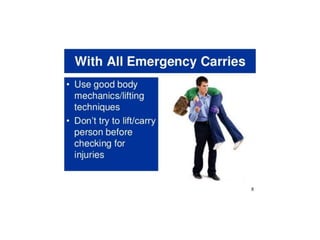 Transportation and types of carrying of injured person | PPT