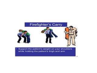 Transportation and types of carrying of injured person | PPT