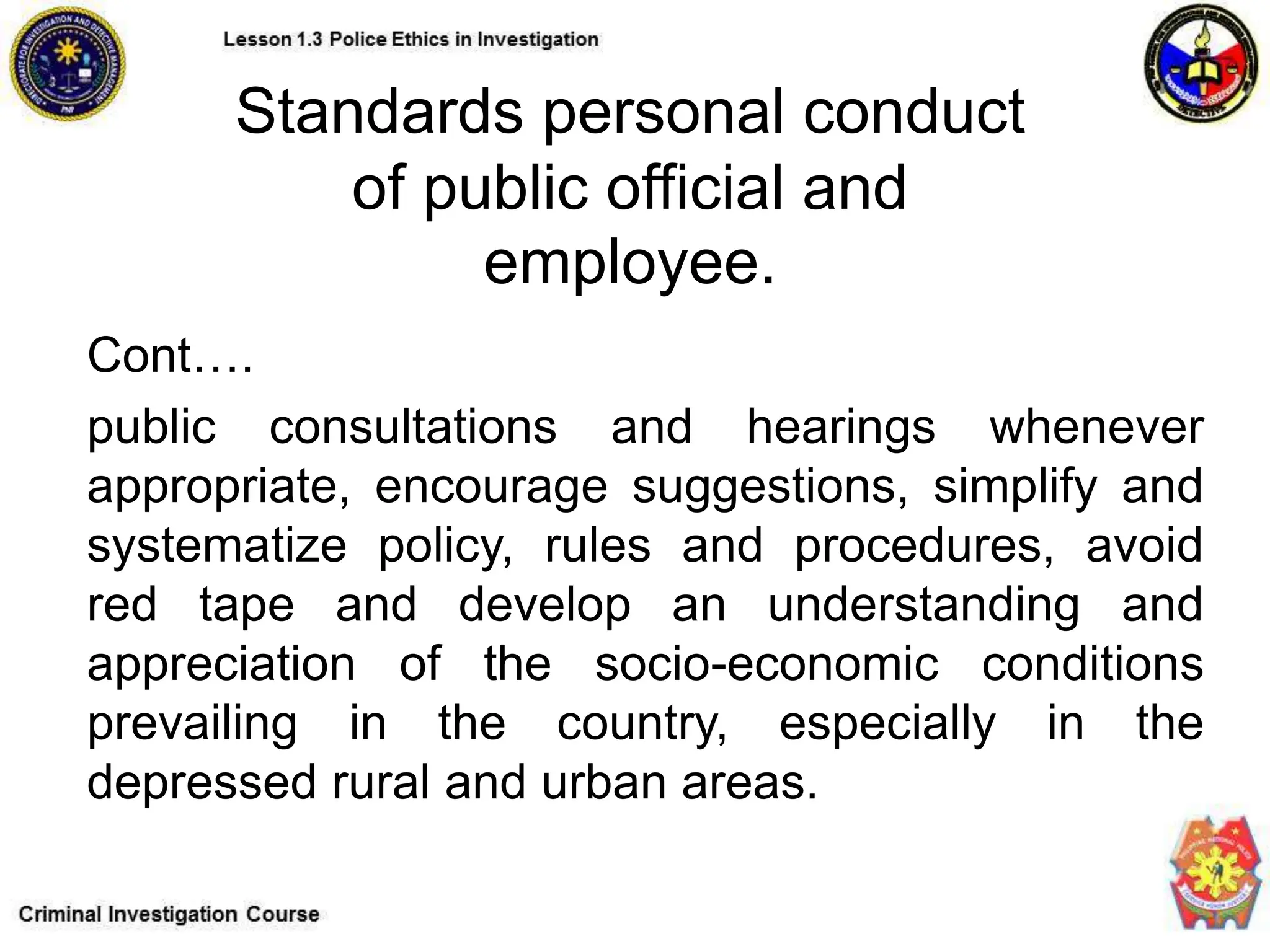 1.3-Pofessional Conduct and Ethical Standard. | PPTX
