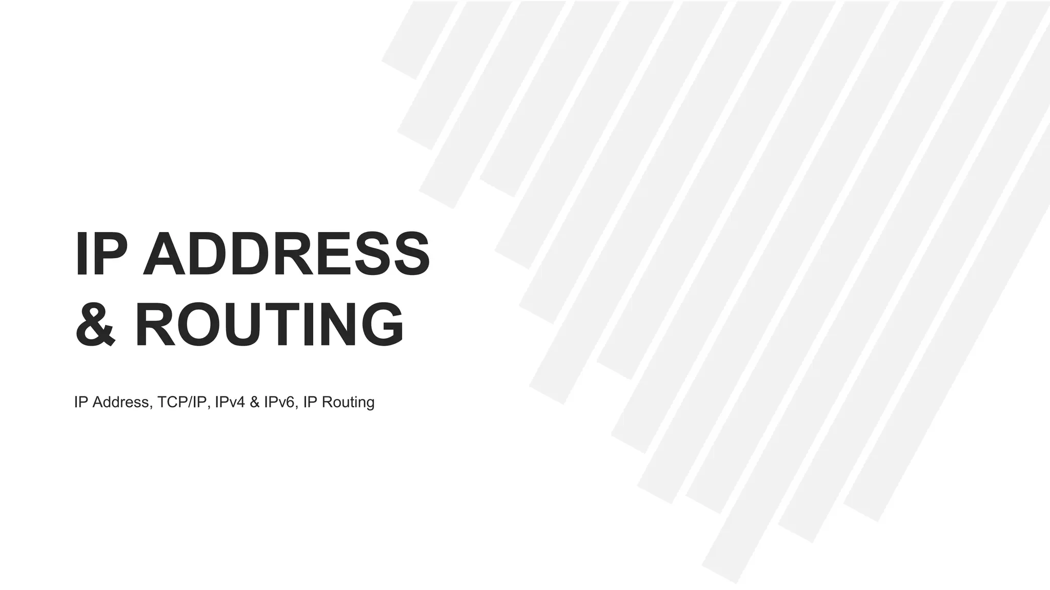 1. Presentation IP Basic & Routing on Network | PPT