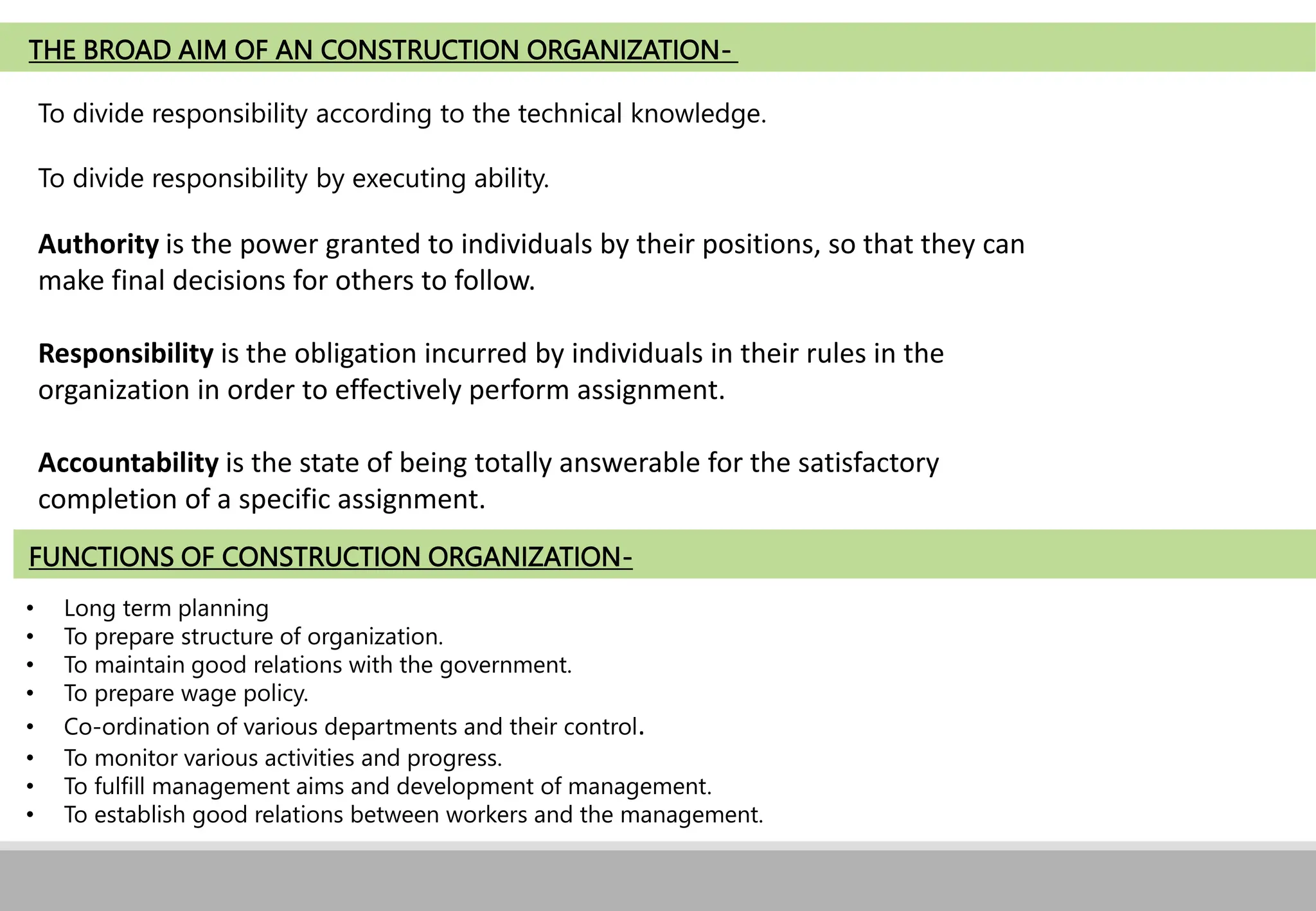Project managemnt about and broad Aim of Construction management | PPTX