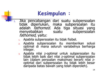 PENGANTAR METODE INTEGER PROGRAMMING ppt | PPT