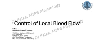 Control of Local Blood Flow: acute and chronic | PPT