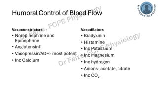 Control of Local Blood Flow: acute and chronic | PPT
