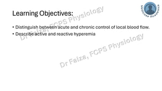Control of Local Blood Flow: acute and chronic | PPT
