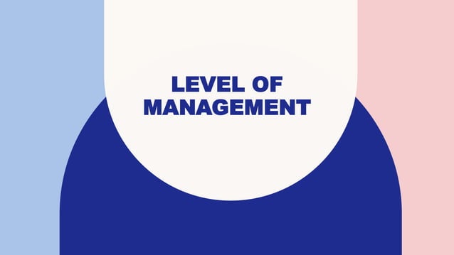 Level of managementTo know what are the level of management Definition ...