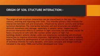 SOIL STRUCTURE INTERACTION PPT.DOXC ... | PPTX