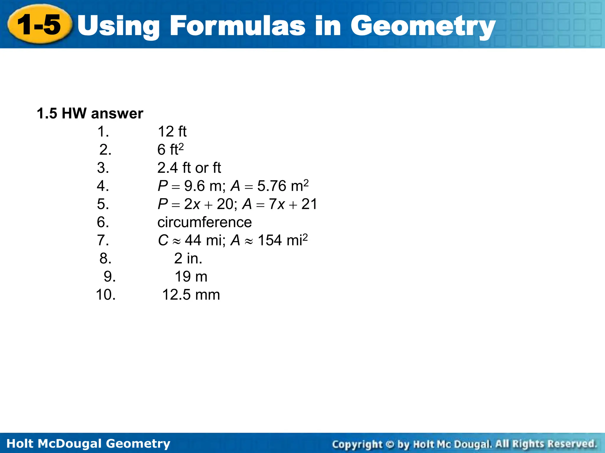 Formulas Geometry PPT Formulas Geometry PPTSoftware VN | PPT
