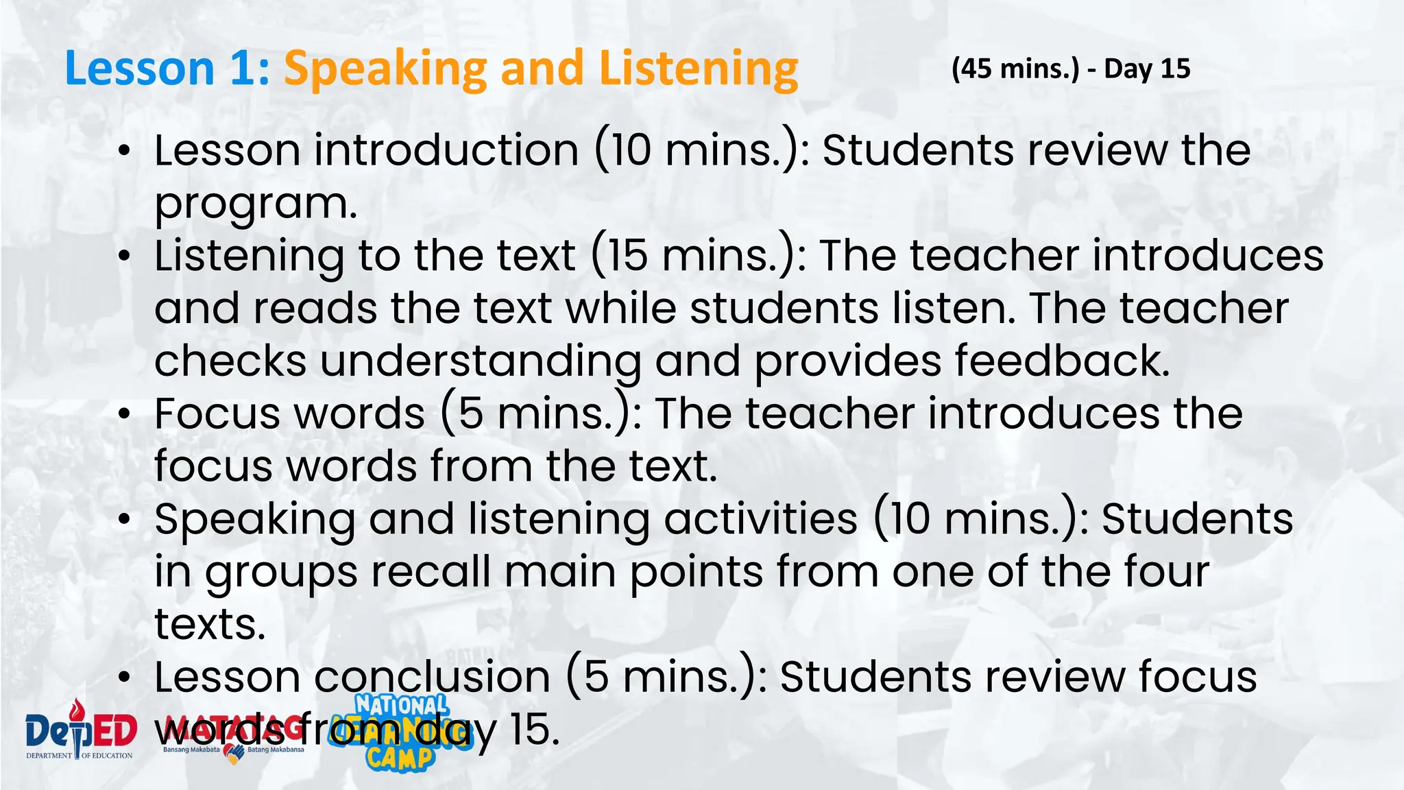 1. Lecture in Grade 8 English Lesson 1 for Intervention Camp (Denn Marc ...