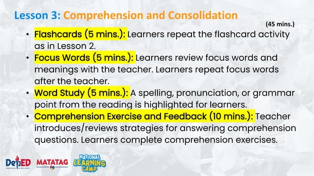 1. Lecture in Grade 8 English Lesson 1 for Intervention Camp (Denn Marc ...