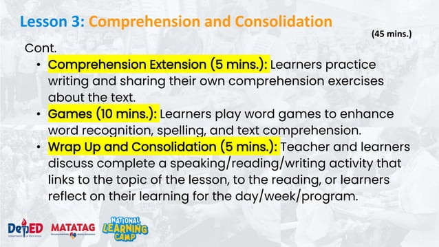 1. Lecture in Grade 8 English Lesson 1 for Intervention Camp (Denn Marc ...