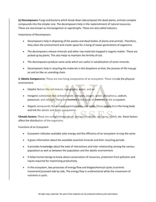 Our Environment Class 10 Science Notes pdf | PDF