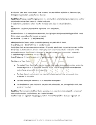Our Environment Class 10 Science Notes pdf | PDF
