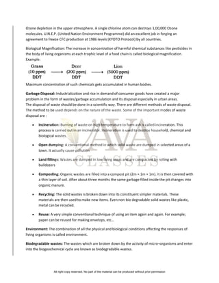 Our Environment Class 10 Science Notes pdf | PDF