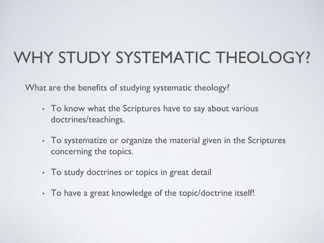 1. Systematic Theology 1 Introduction.pptx | Christianity | Religion ...