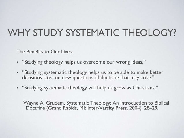 1. Systematic Theology 1 Introduction.pptx | Christianity | Religion & Spirituality